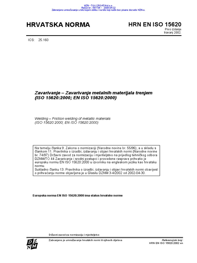 HRN en Iso 15620 - 2000 | PDF