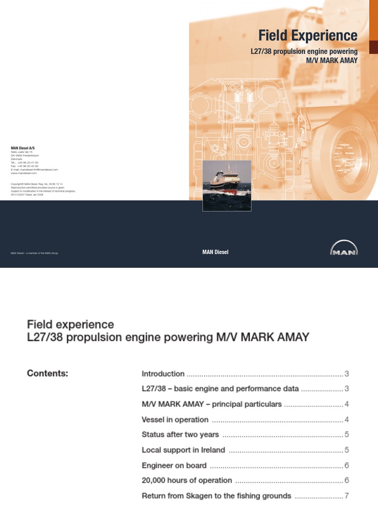 FieldExperience MAN B&W L27-38 Diesel Engine | PDF | Diesel Engine | Piston