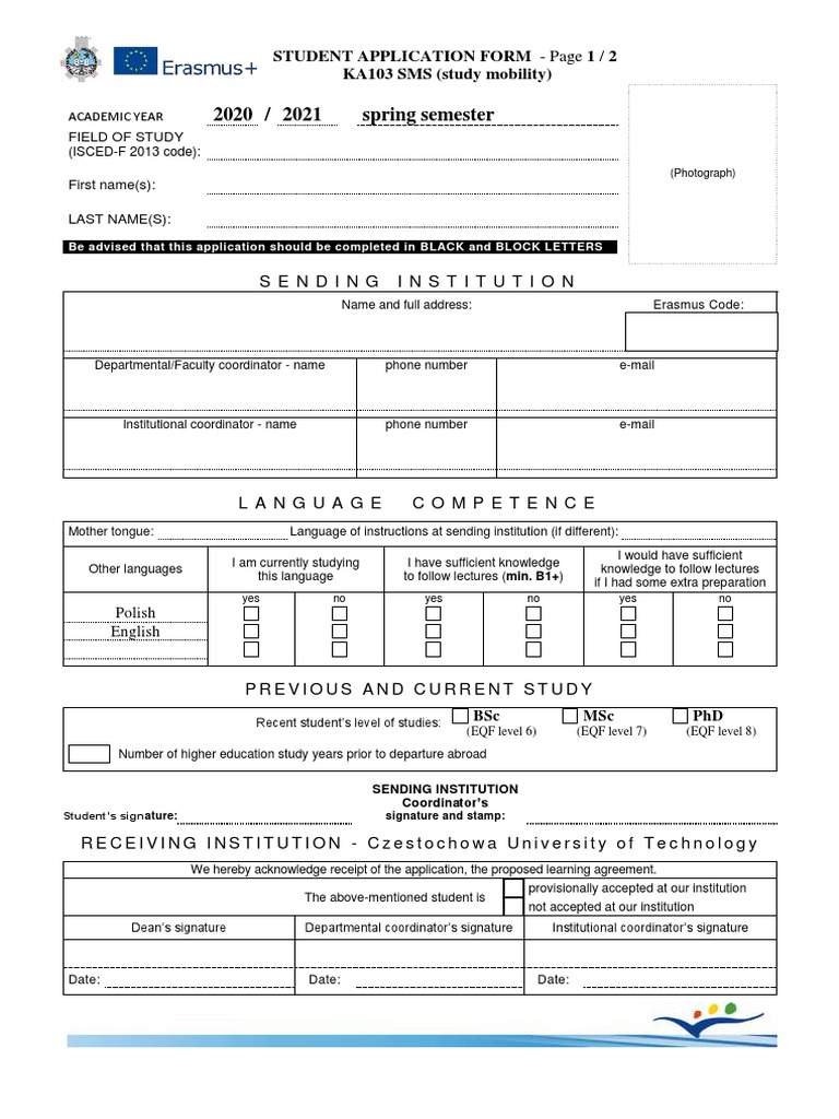 2020 / 2021 Spring Semester: Sending Institution | PDF