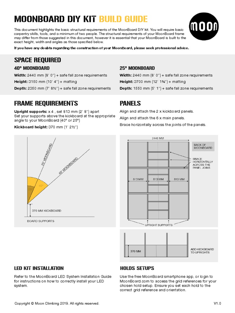 Moonboard Diy Kit: Build Guide | PDF
