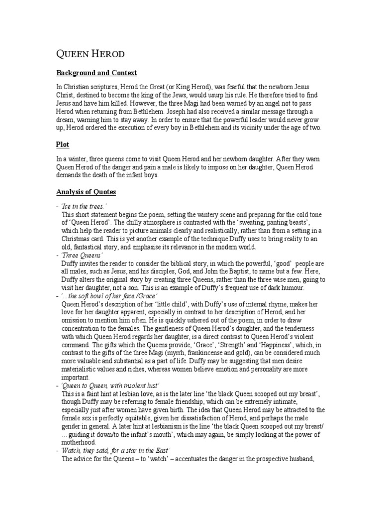 Queen Herod | PDF | Jesus | Biblical Magi