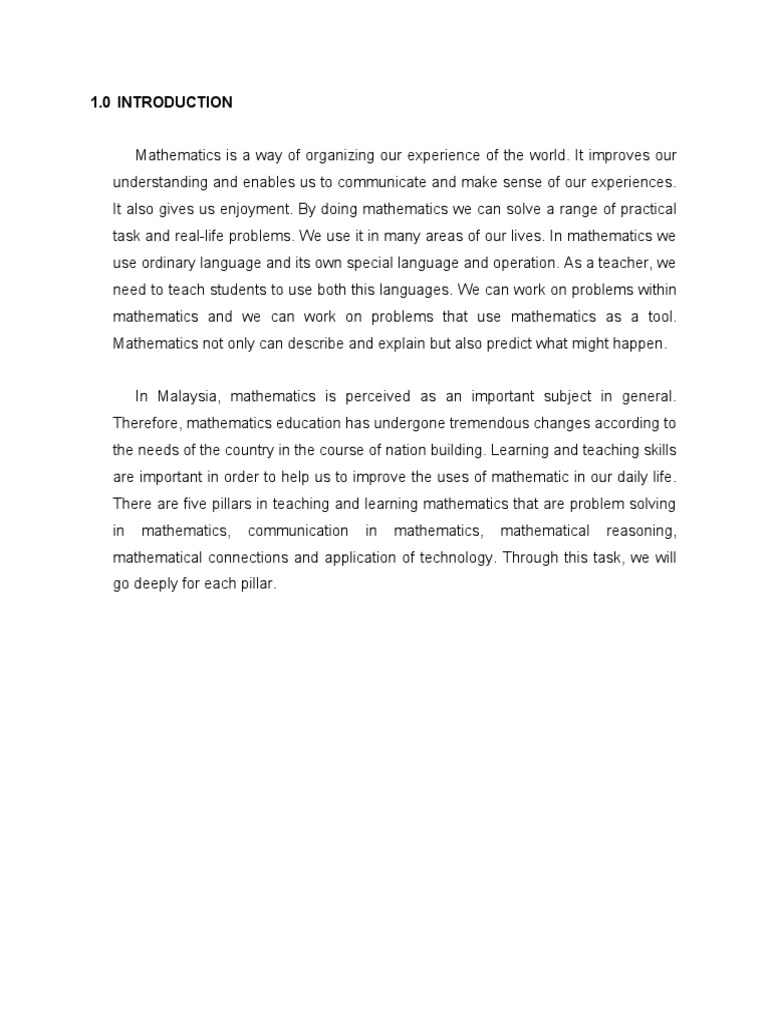 5 Pillars in Mathematics | PDF | Teaching Mathematics | Reason