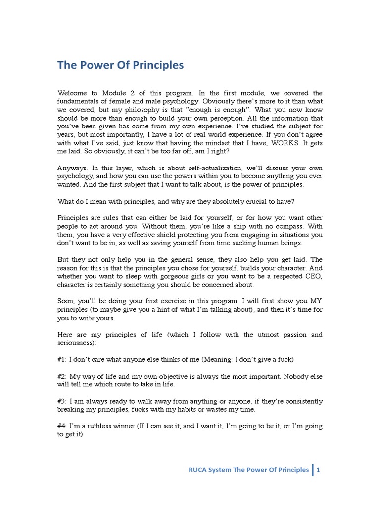 06 - The Power of Principles | PDF