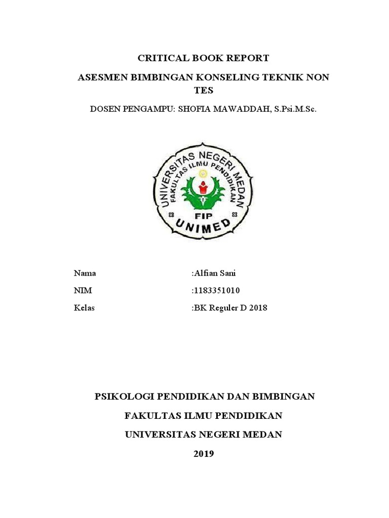 CRITICAL BOOK REPORT Asesmen BK Non Tes | PDF