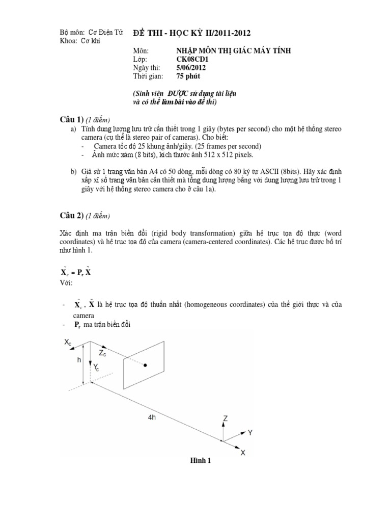 Dap An Nhap Mon Thi Giac May Tinh Thi HK2.11-12 | PDF