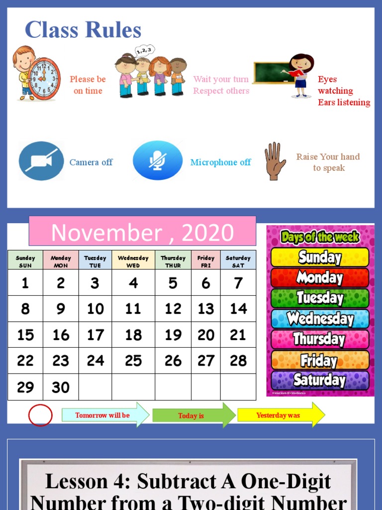 Subtract A One-Digit Number From A Two-Digit Number | PDF