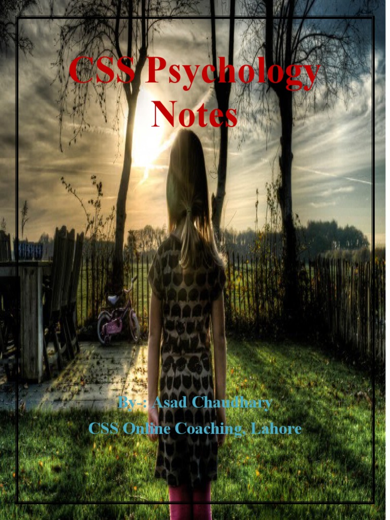 CSS Psychology Notes Overview | PDF | Classical Conditioning ...