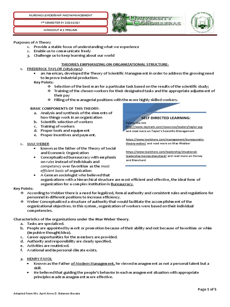 NLM HANDOUT 2 Prelims 2020 | PDF | Leadership | Motivation
