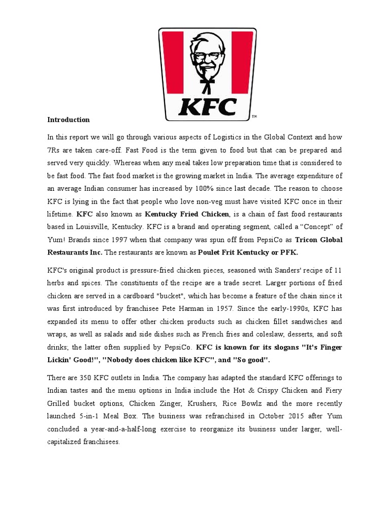KFC | PDF | Foods | Food And Drink