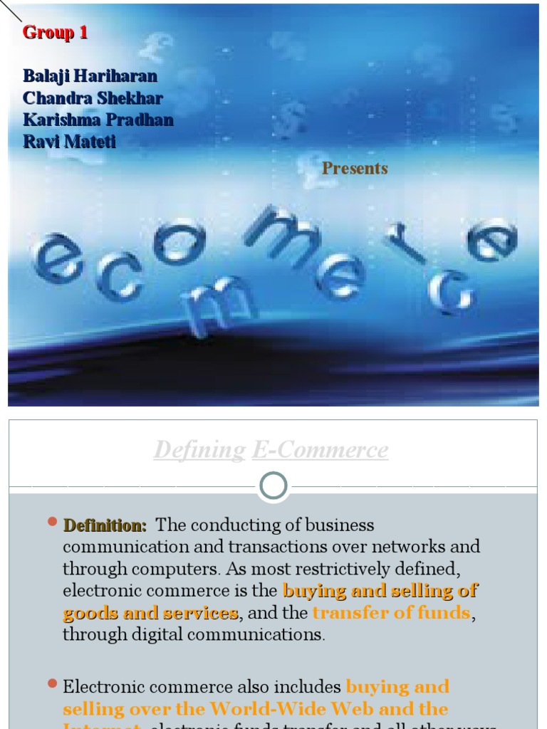 Balaji Hariharan Chandra Shekhar Karishma Pradhan Ravi Mateti | PDF | E Commerce | Electronic ...