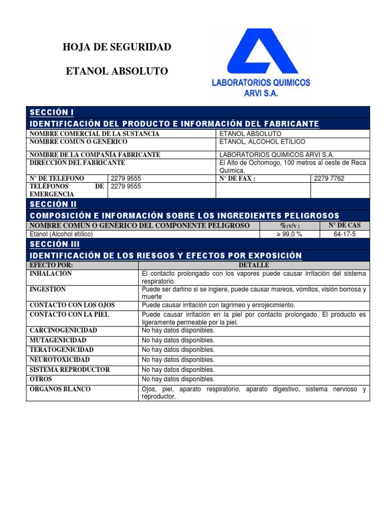 Etanol Absoluto | PDF | Etanol | Combustión