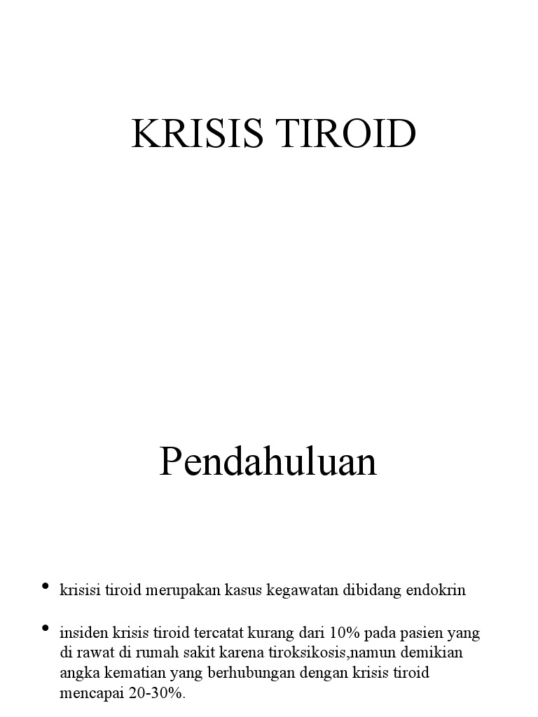 Materi Krisis Tiroid PPDS | PDF | Hyperthyroidism | Thyroid