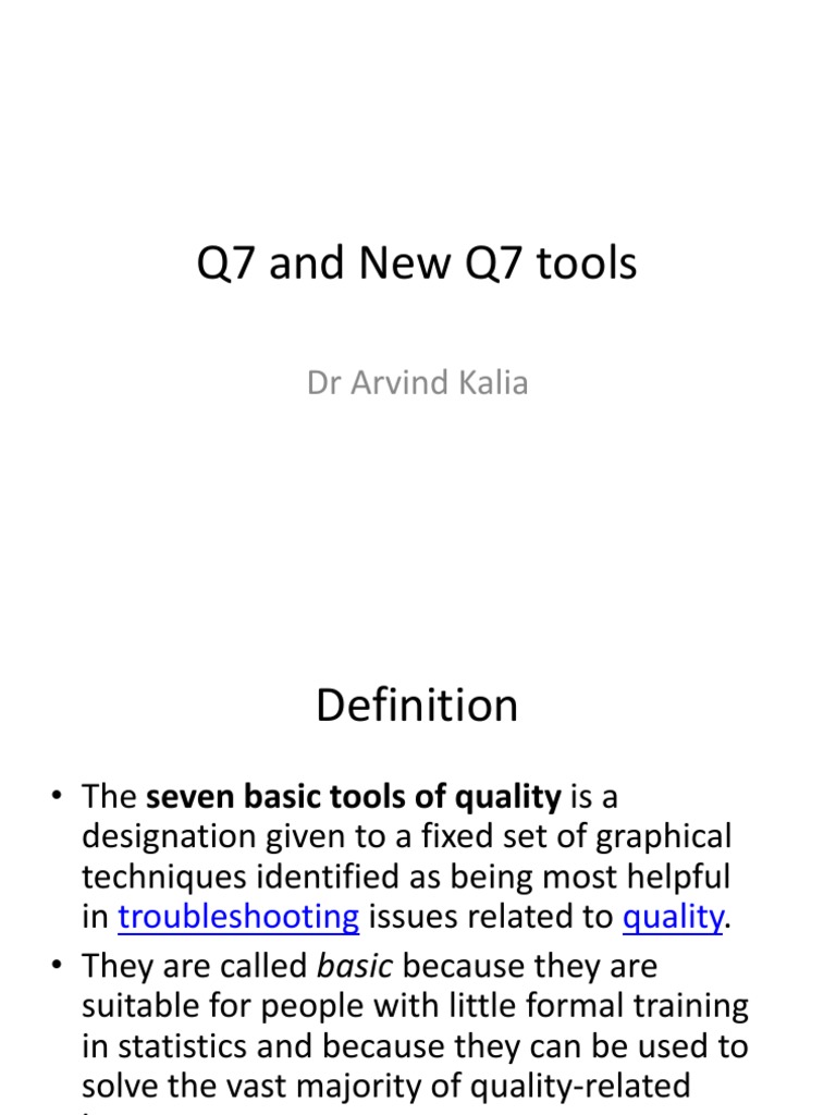 Q7 and New Q7 Tools-Notes | PDF | Computers