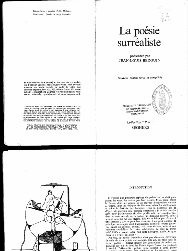 La Poesie Surrealiste - J Bedouin | PDF