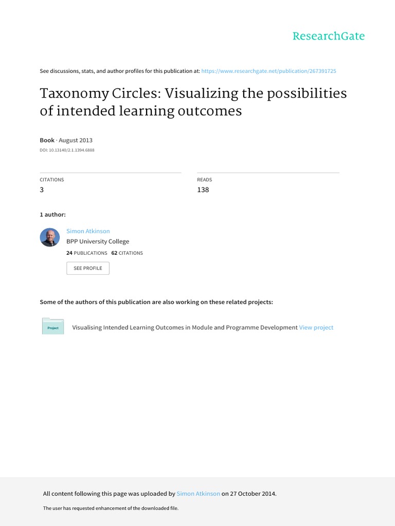 NPS Taxonomy Circles ATKINSON PDF | PDF | Instructional Design | Learning