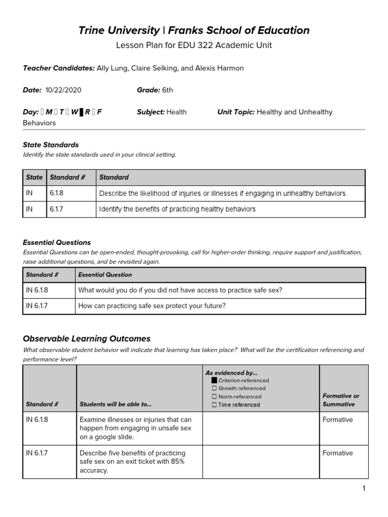 4 Culturally Responsive Lesson | PDF | Sexually Transmitted Infection ...