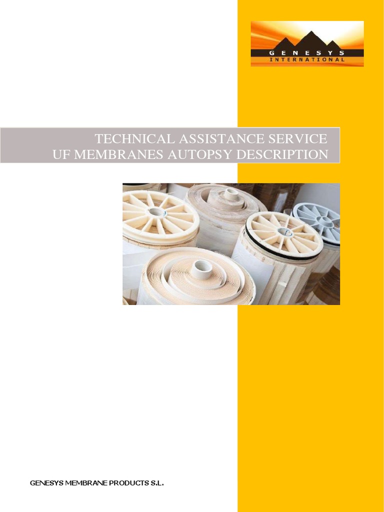 Technical Assistance Service Uf Membranes Autopsy Description | PDF