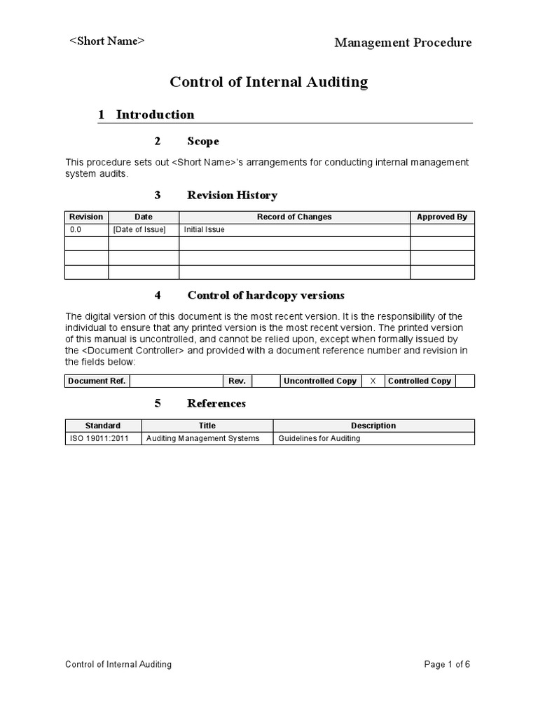 CMS Control of Internal Auditing | PDF | Internal Audit | Audit
