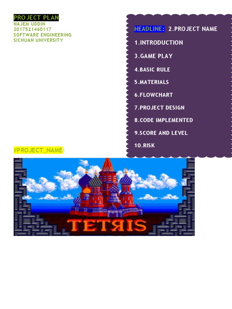 Tetris Game Development Project Overview | PDF | Software Engineering ...
