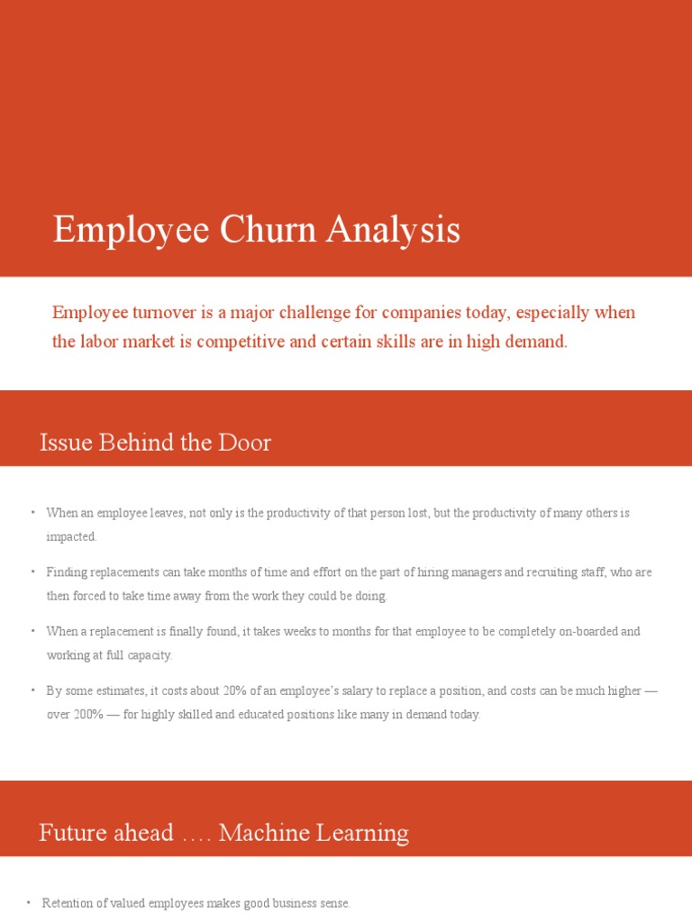 Employee Churn Analysis | PDF | Machine Learning | Turnover (Employment)