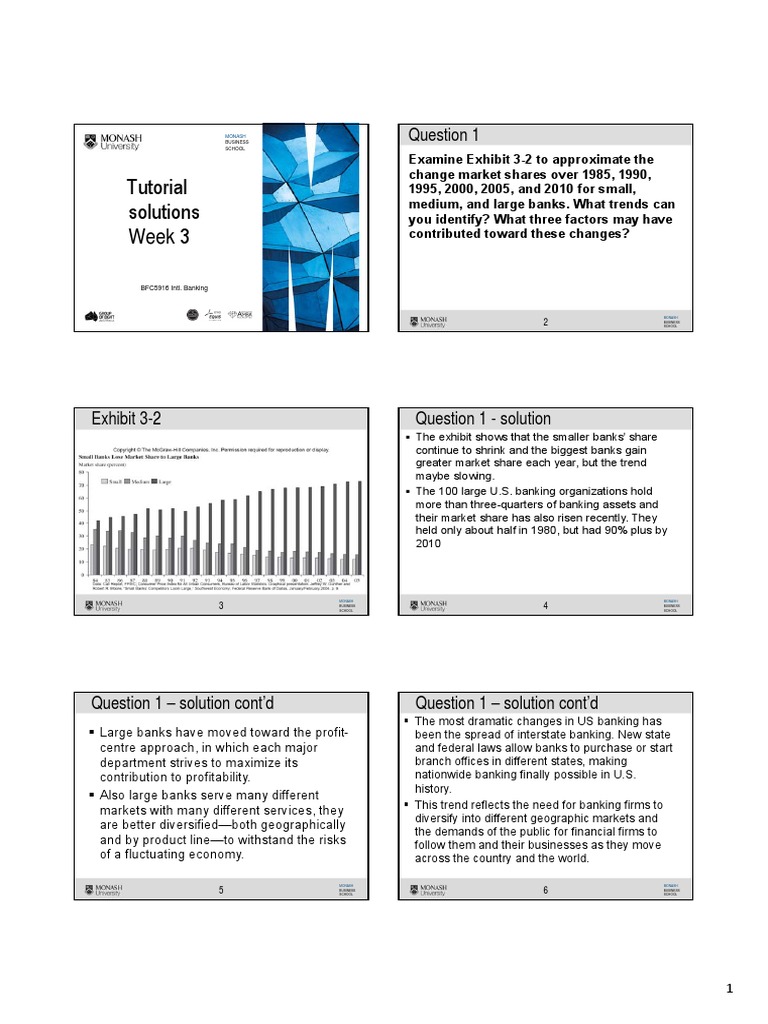 Week 3 Tutorial Solutions | PDF | Copyright | Banks
