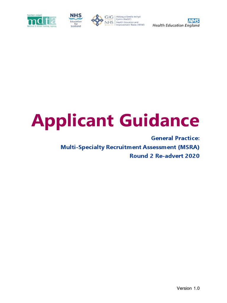 MSRA Applicant Guide - R2R - FINAL | PDF | Identity Document | Test ...