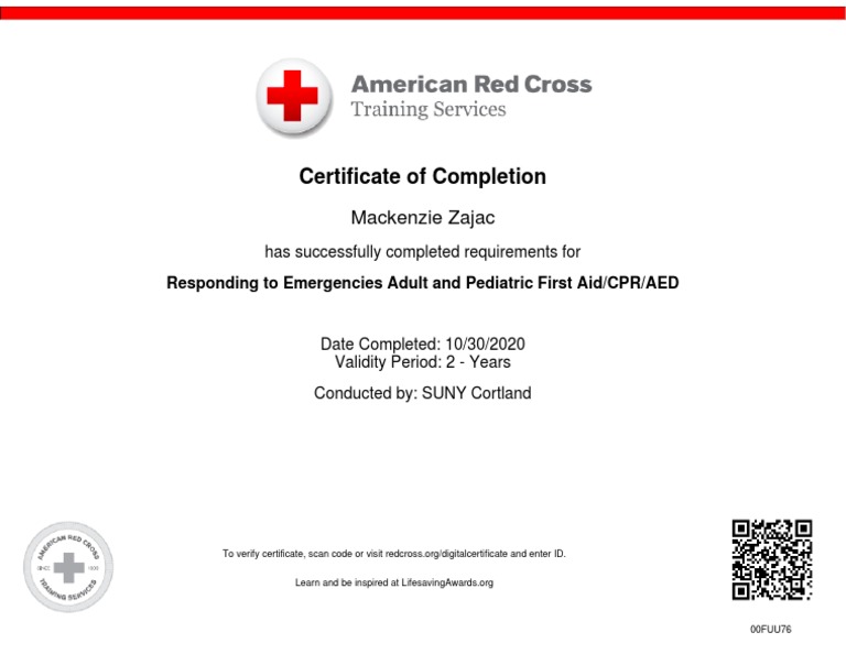 Red Cross Certificate 8