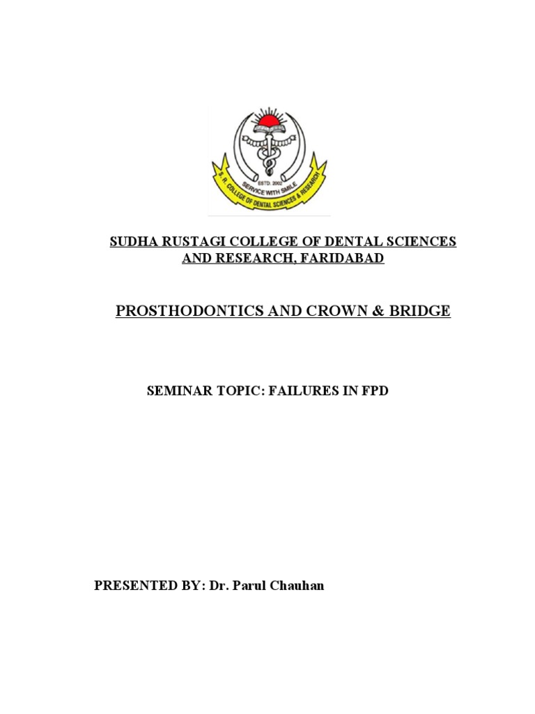 Failures in FPD | Download Free PDF | Human Tooth | Periodontology