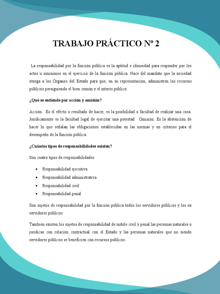 Responsabilidad Por La Función Pública | PDF | Derecho penal | Política