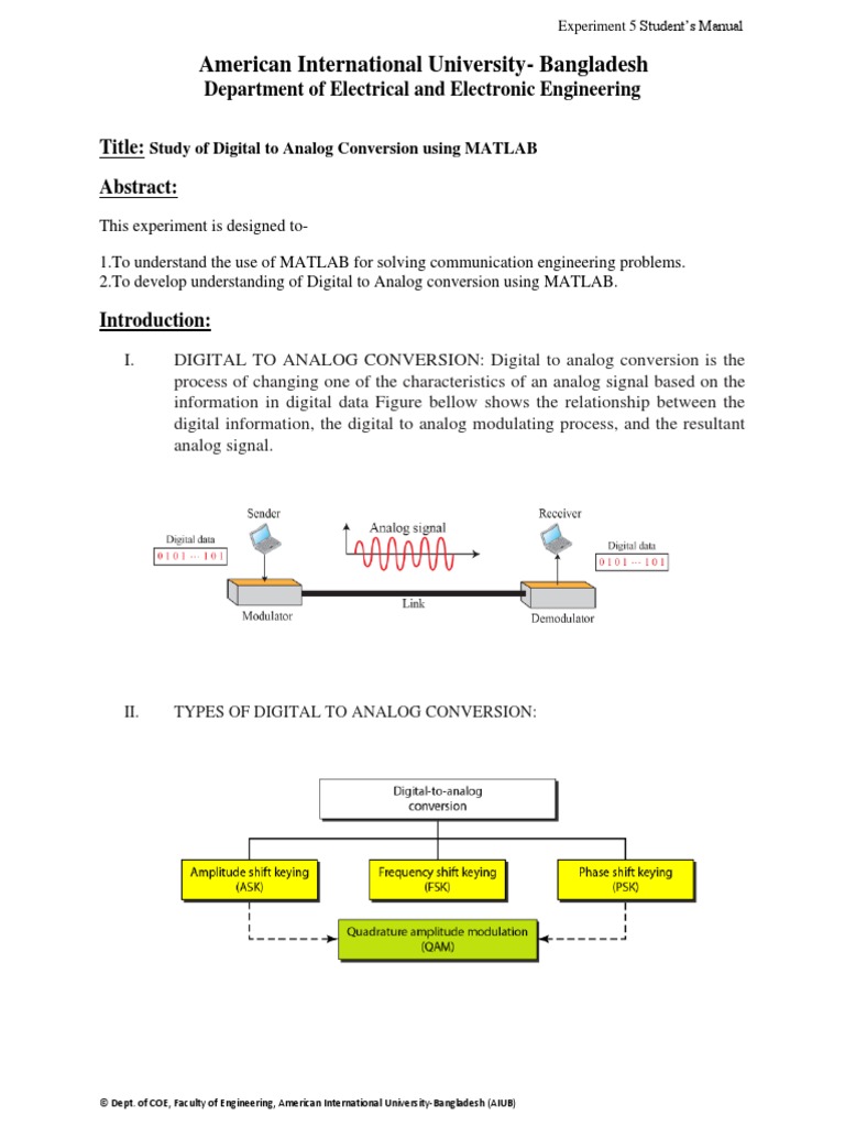 POC EXP 5 Student Manual PDF | PDF | Modulation | Electrical Engineering