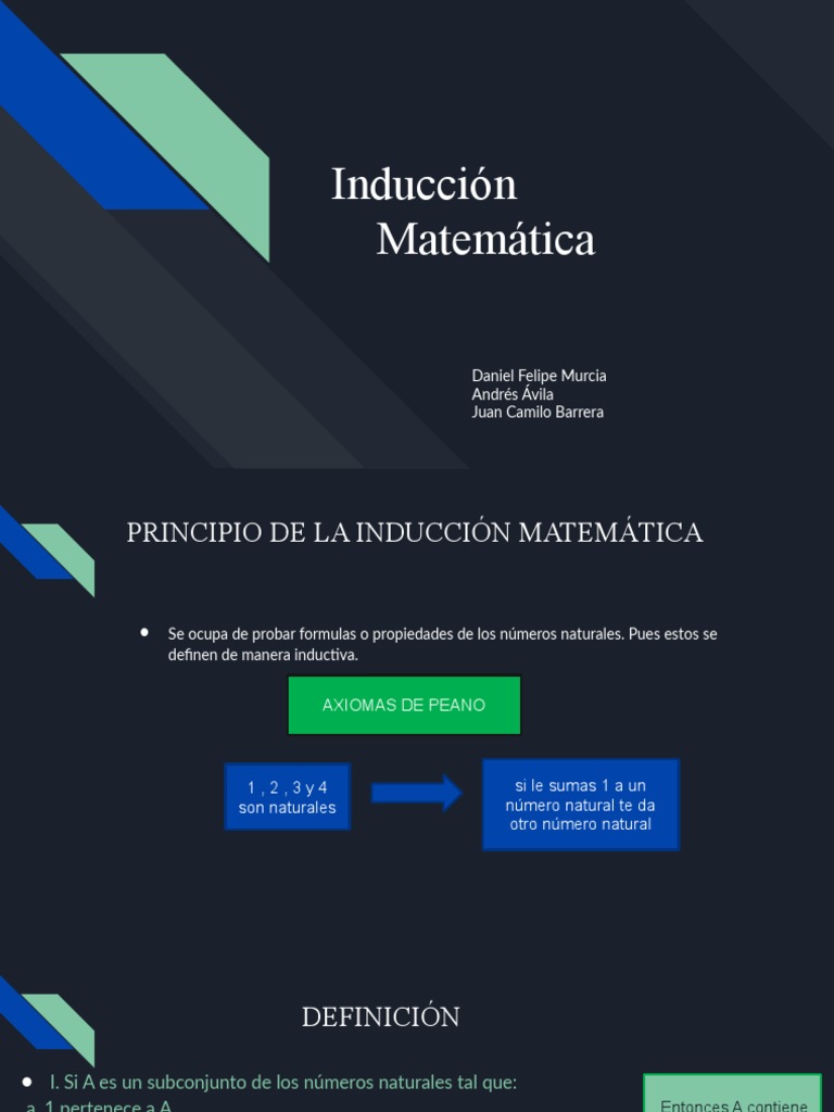 Inducción Matemática | PDF | Lógica | Lógica matemática
