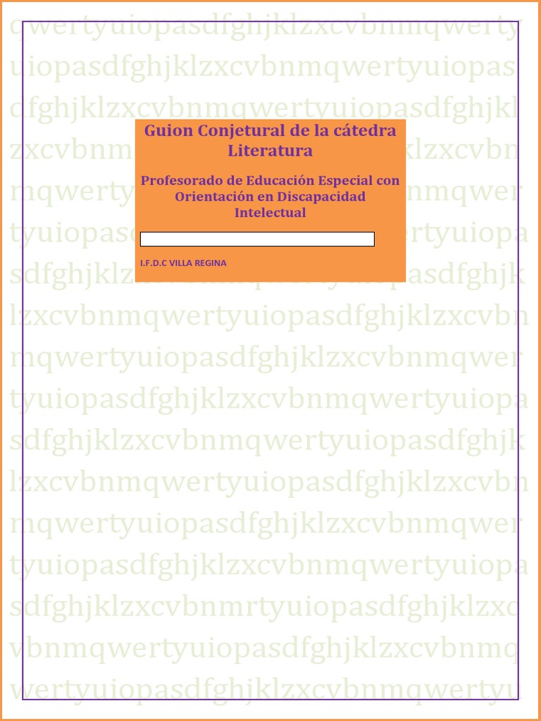 Guion Conjetural de Literatura. | PDF | Poesía