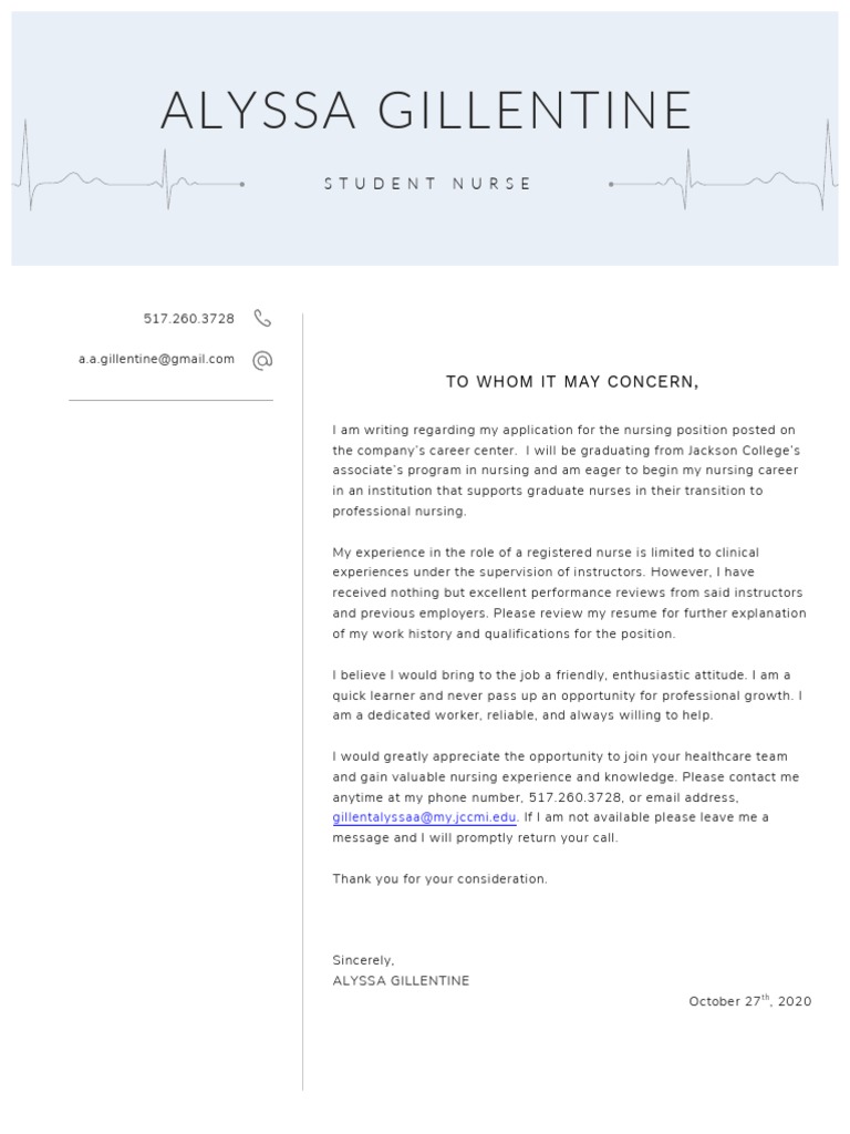 Cover Letter SN Promedica | PDF