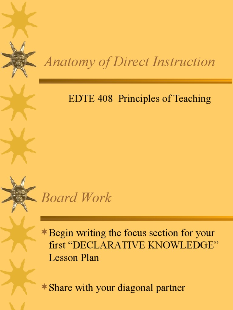 Direct Instruction & Teaching Skills | PDF | Teachers | Learning