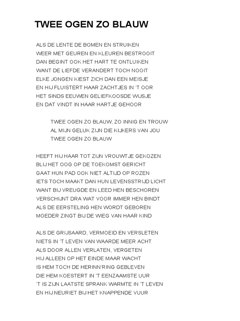 Twee Ogen Zo Blauw | PDF