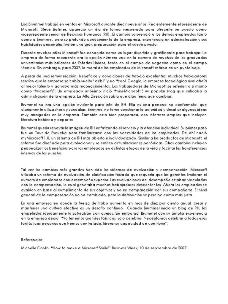 Caso Microsoft | PDF | Microsoft | Business