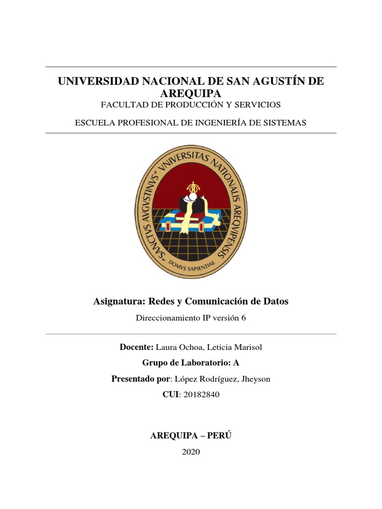 LabRCD A 4 Lopez Jheyson | PDF | Yo Pv6 | Dirección IP