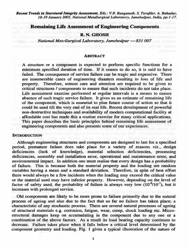Remaining Life Assessment Techniques | PDF | Fracture | Fracture Mechanics