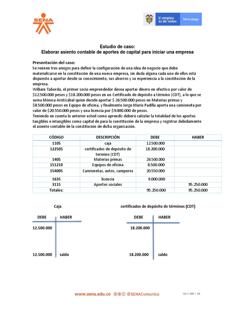 Asiento Contable 2 | PDF | Dinero | Economias