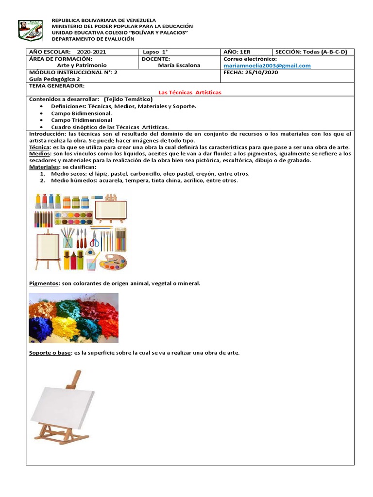 Las Técnicas Artísticas | PDF | Tecnicas artisticas | Pinturas