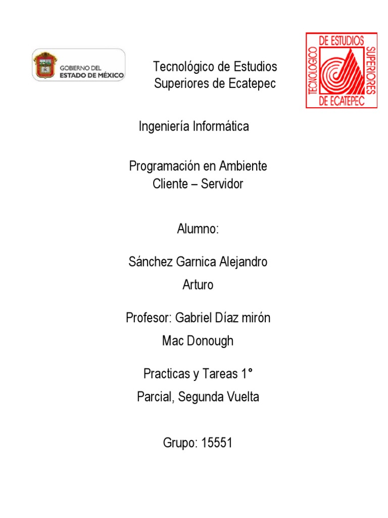 Programacion Ambiente Cliente Servidor PDF | PDF | Java (lenguaje de ...