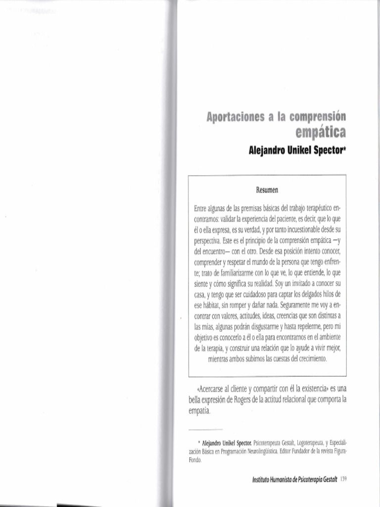 Comprension Empatica | Descargar gratis PDF | Metáfora | Percepción
