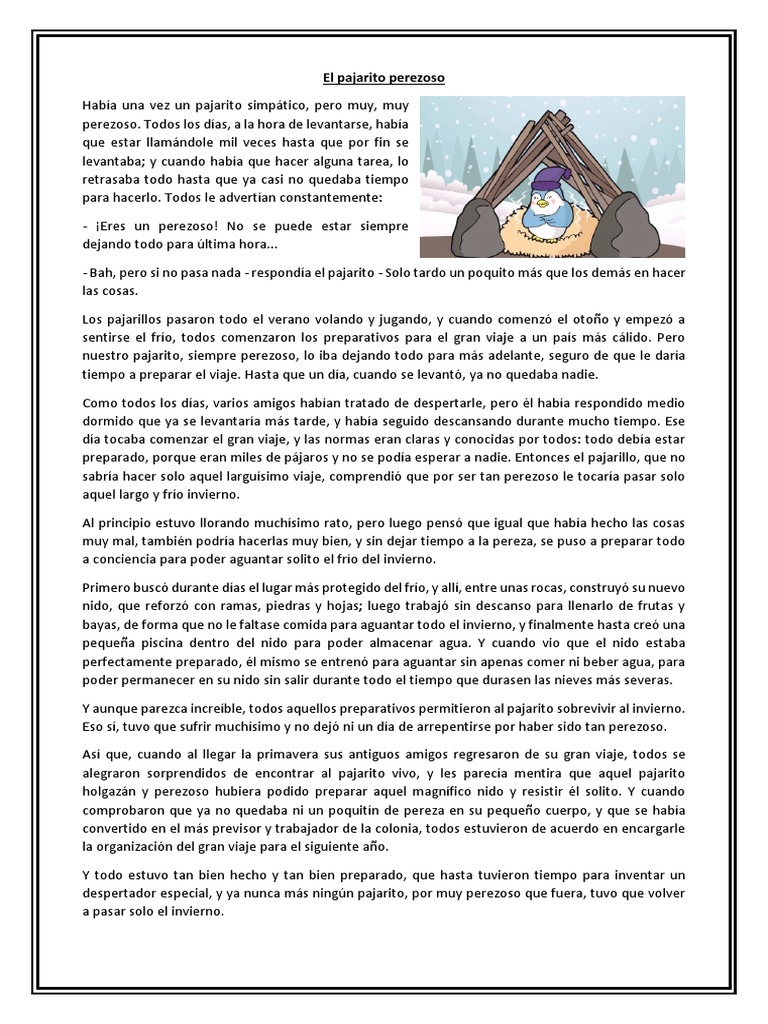 Cuento 1 - Lunes | PDF