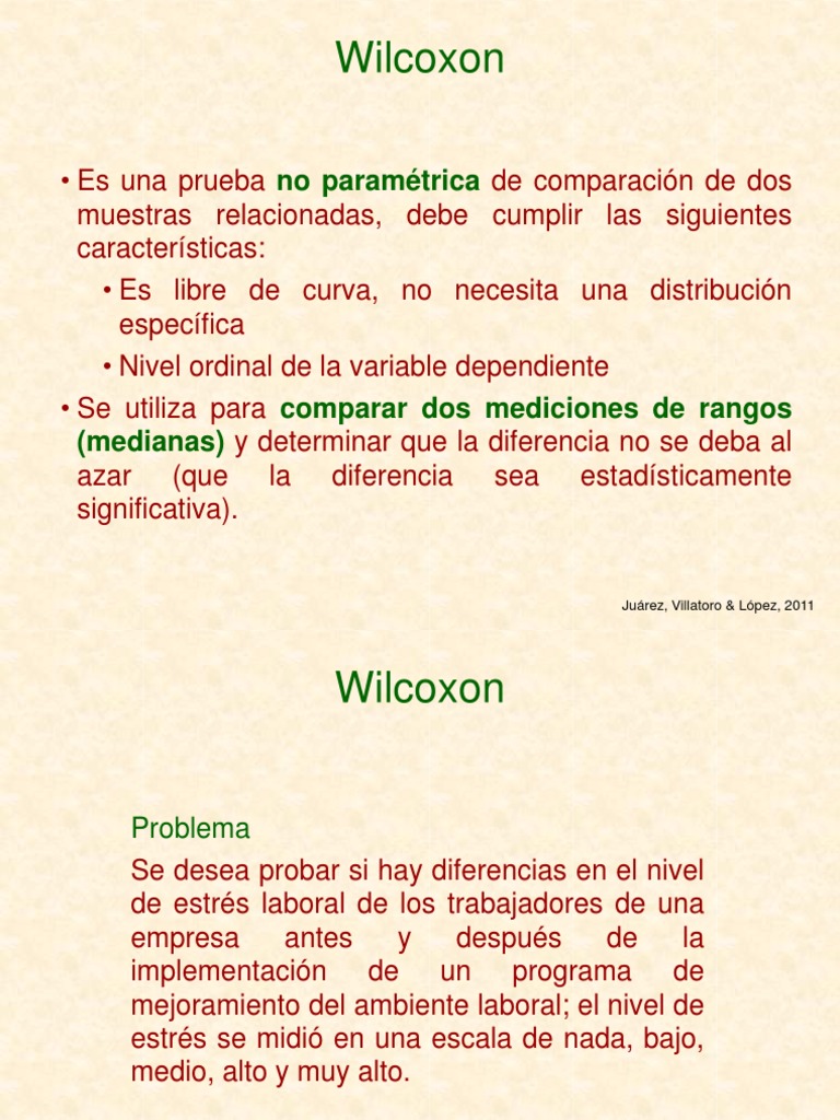 Wilcoxon PDF | PDF | Spss | Estadísticas