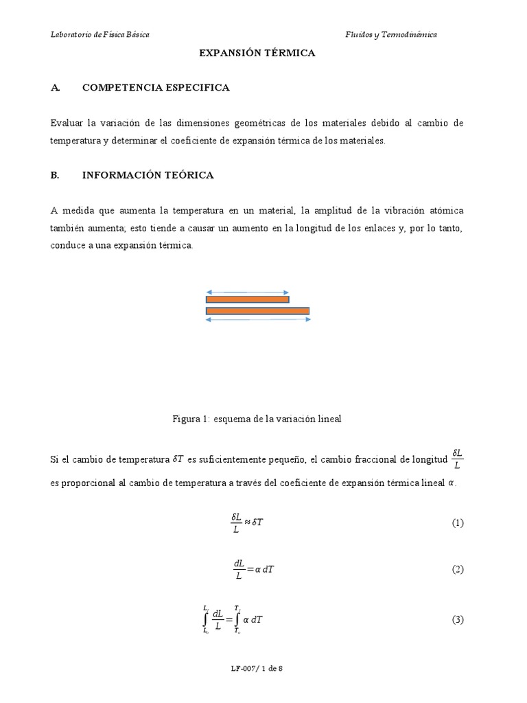 Expansión Térmica en Materiales Sólidos | PDF | Física Matemática ...