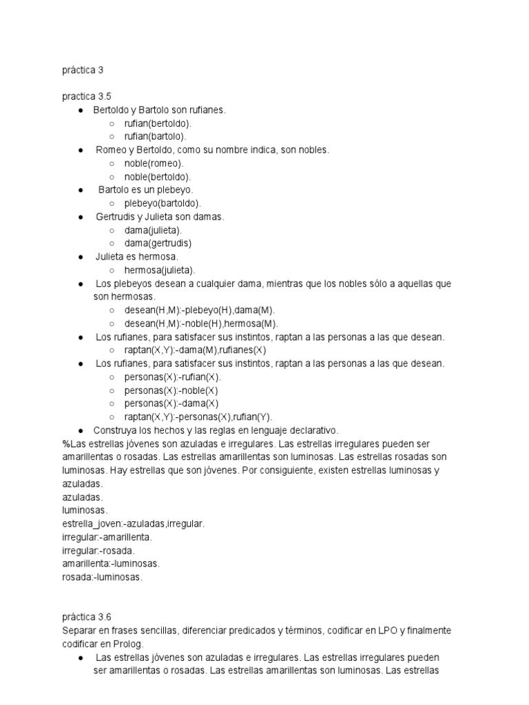 Practica Prolog I | PDF | Cuerpos del sistema solar | Objetos subestelares