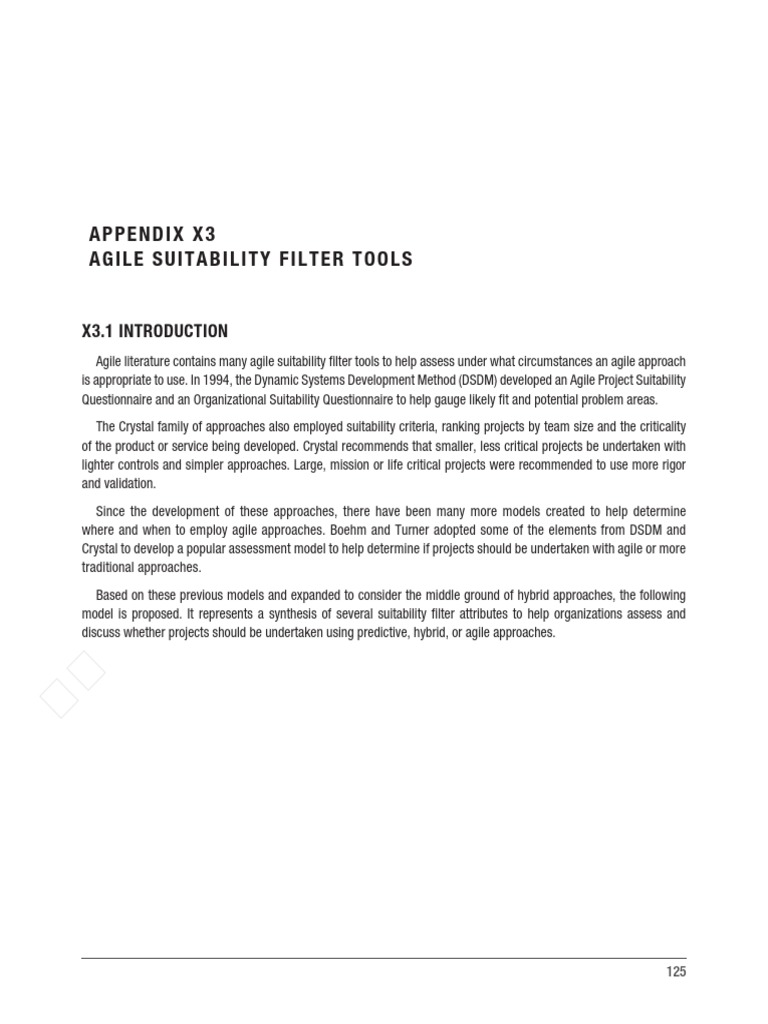 Agile Suitability Filter Tool Guide | PDF | Agile Software Development ...