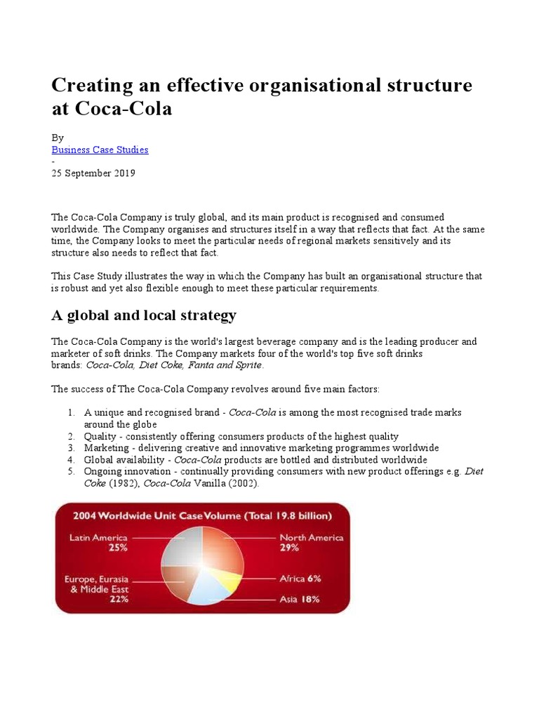 Coca Cola Case Study | Download Free PDF | The Coca Cola Company | Drink