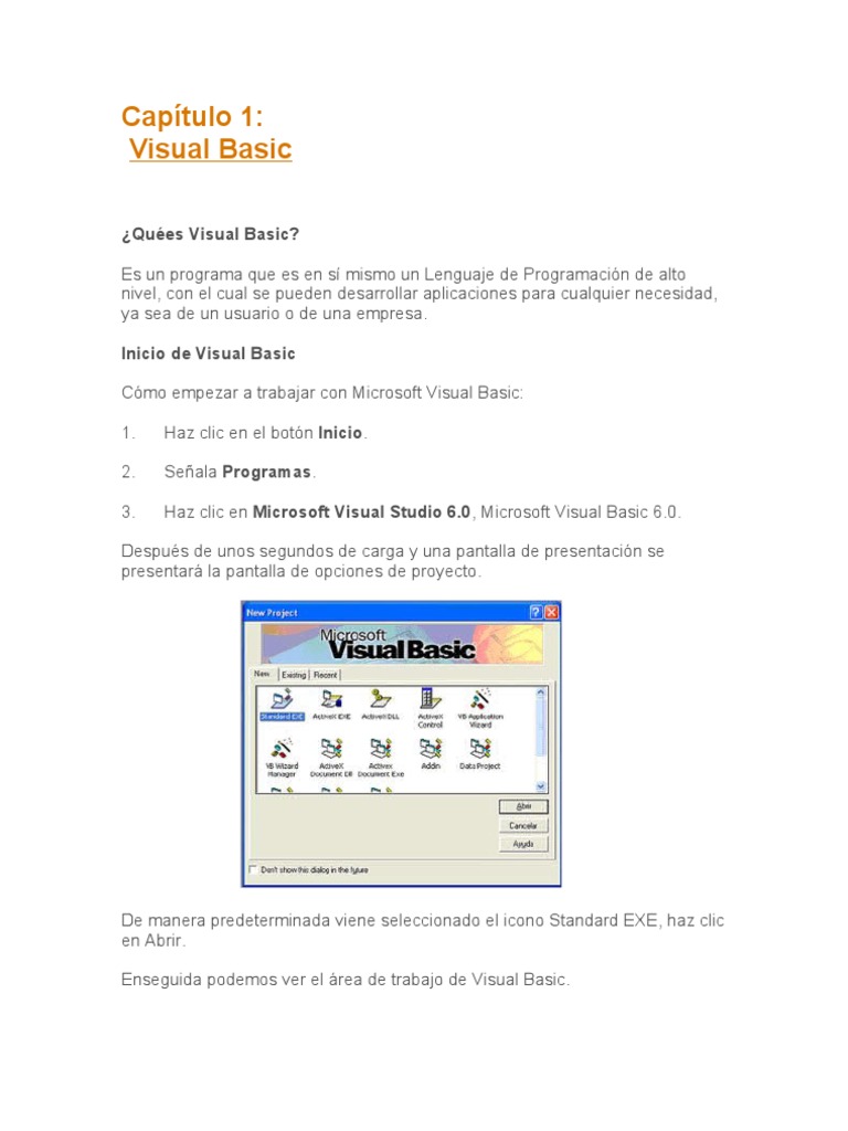 Ejercicios Visual Basic | PDF | Básico | Point and Click