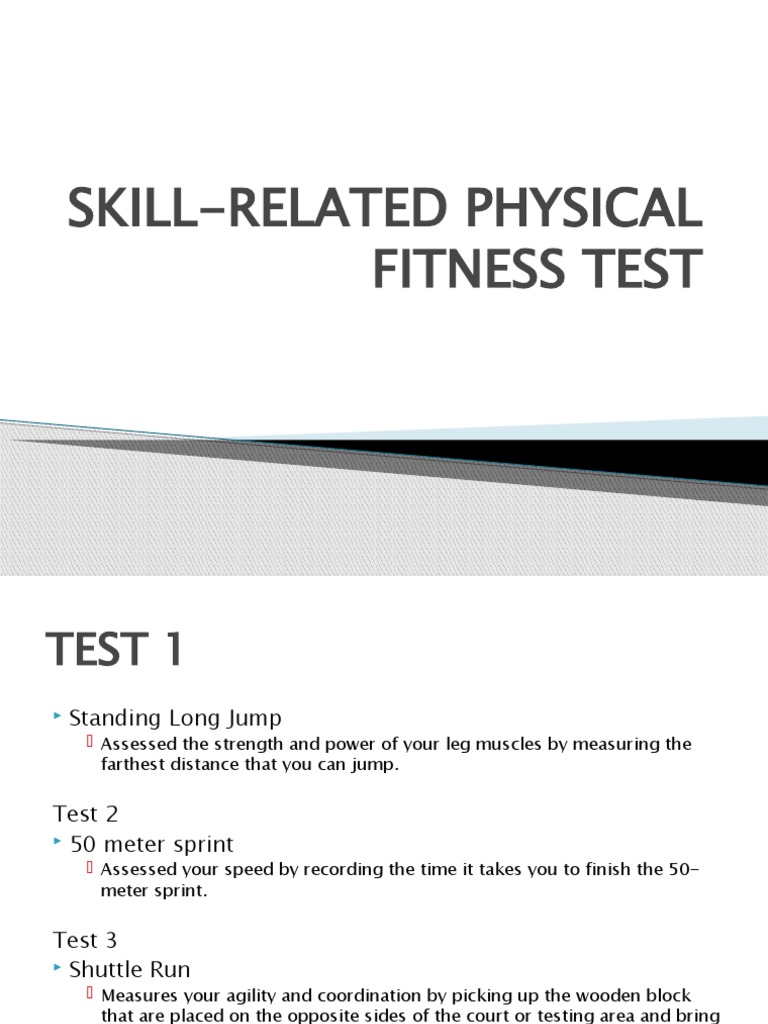Skill-Related Physical Fitness Test | PDF